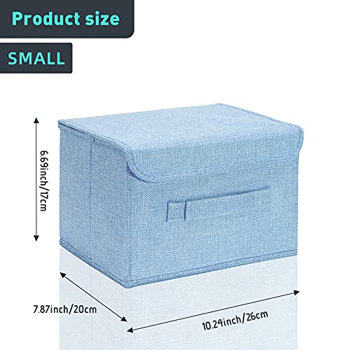 foldable storage box 2 storage boxes,storage bins,storage bins with lids,One big and one small. filing cabinets for home office. linen storage box, used to store toys, clothes, paper and books. (BLUE)