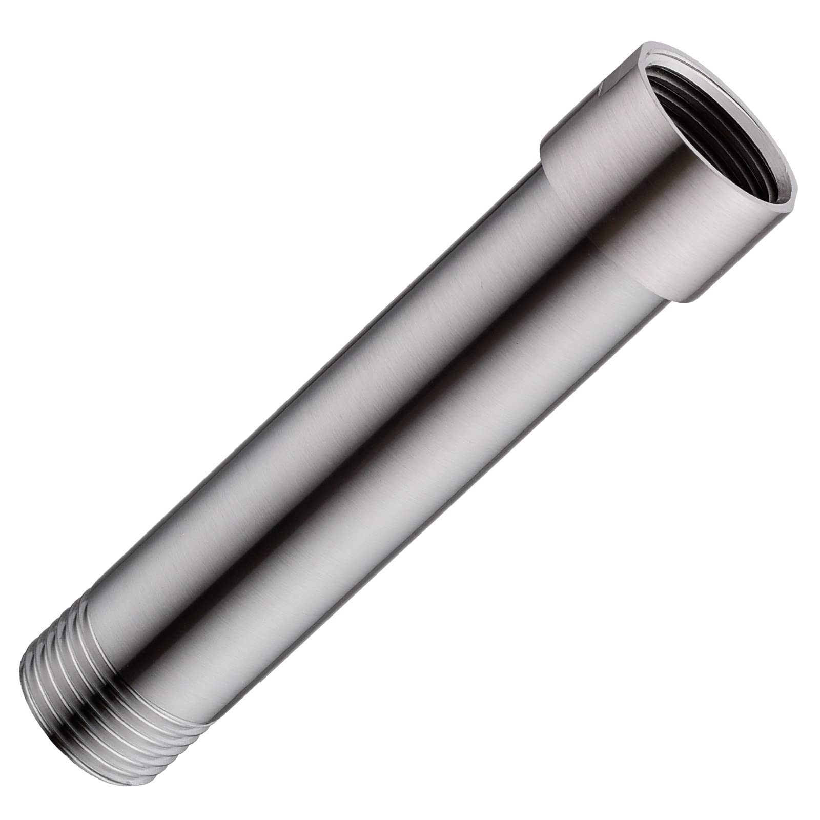 4 Inch Shower Head Extension Arm, Female to Male 1/2 Inch Extender, Stainless Steel, Brushed Nickel