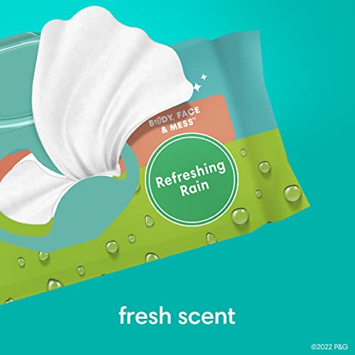 Pampers Baby Wipes Multi-Use Refreshing Rain 3X Pop-Top Packs 168 Count