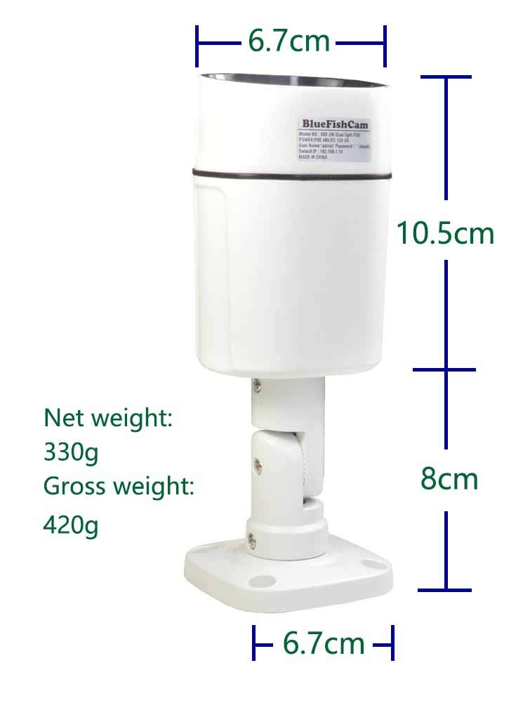 BlueFishCam 4MP PoE IP Camera POE Network Camera Outdoor Dual Lights POE IP Camera Warm/infared Camera Light 4.0MP Infrared High Resolution