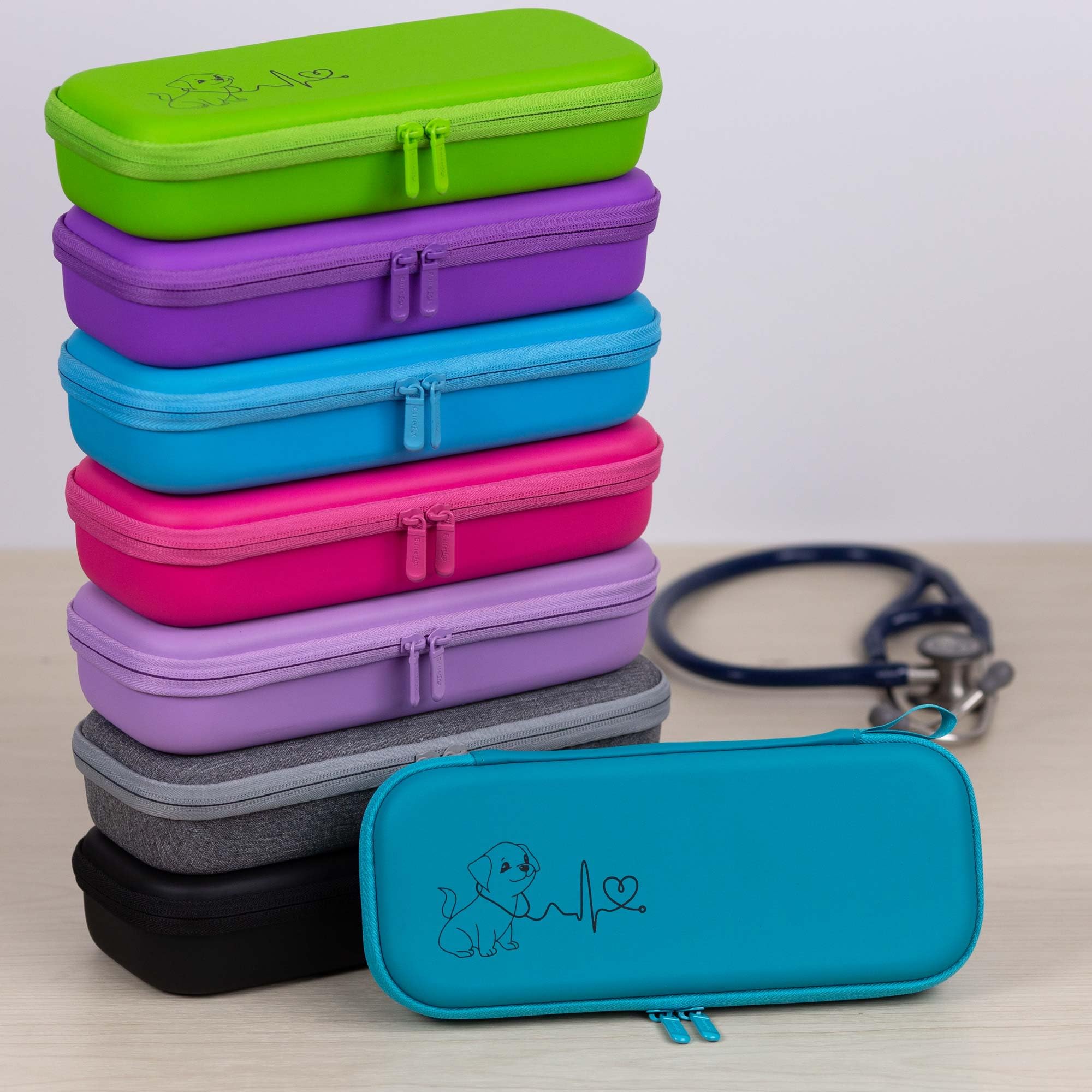 ButterFox Stethoscope Case For Nurses with Divider and ID Slot for Littmann Classic III, Cardiology IV Diagnostic, MDF and More Stethoscopes, Pocket for Nurse Accessories (Teal Green)