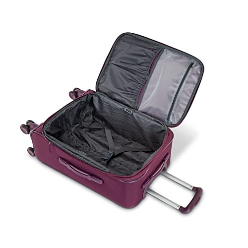 AMERICAN TOURISTER Cascade Softside Expandable Luggage with Spinner Wheels, Fig, 20-Inch