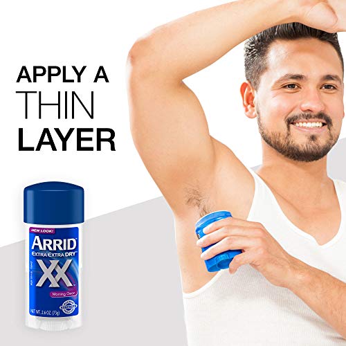Arrid XX Extra Extra Dry Clear Gel Antiperspirant Deodorant, Morning Clean , 2.6 Oz, Pack of 6