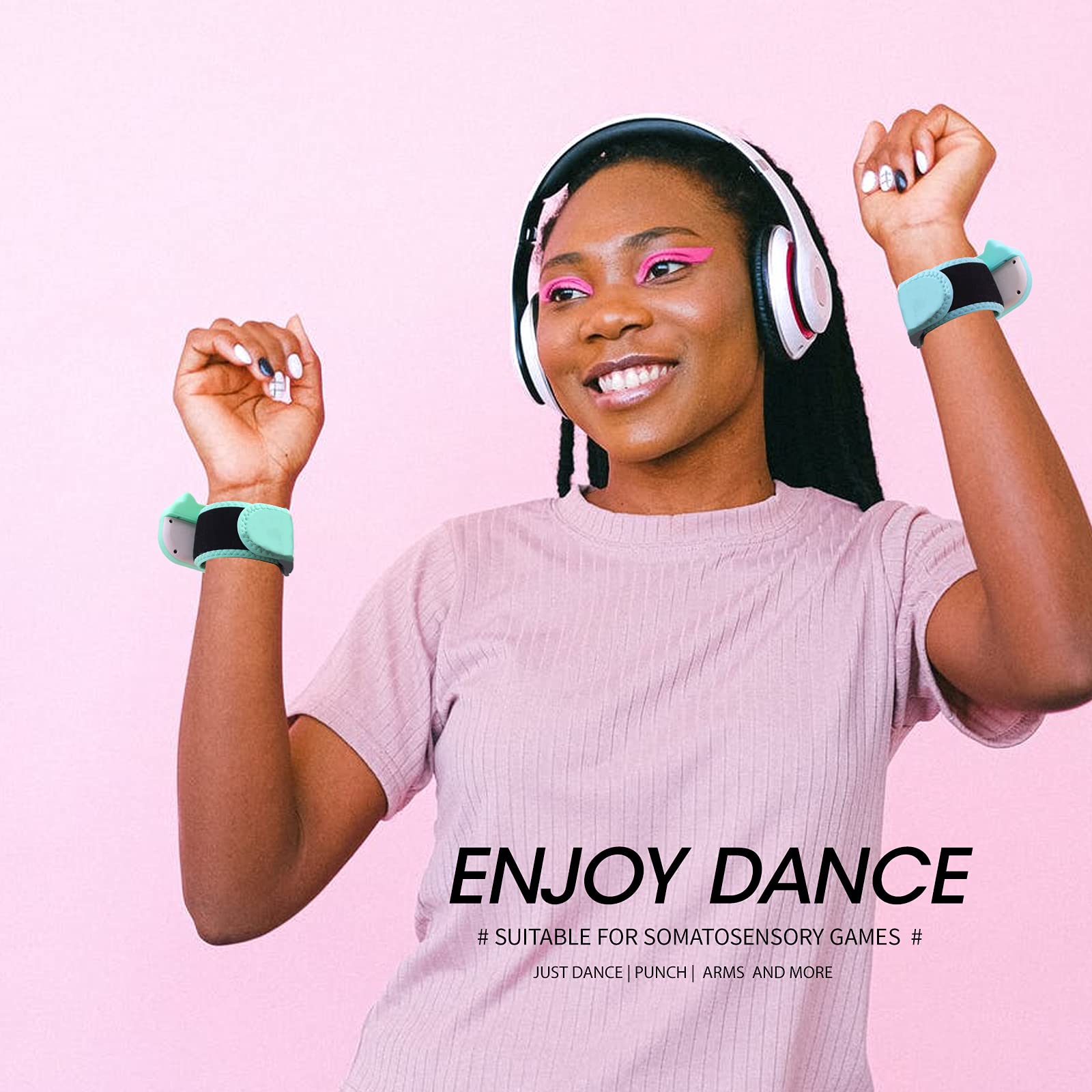 NANANINO Switch Wrist Bands, Cute and Comfortable Wristbands for Just Dance 2024 Nintendo Switch, Switch Joy Con Wrist Bands for Switch Boxing Games