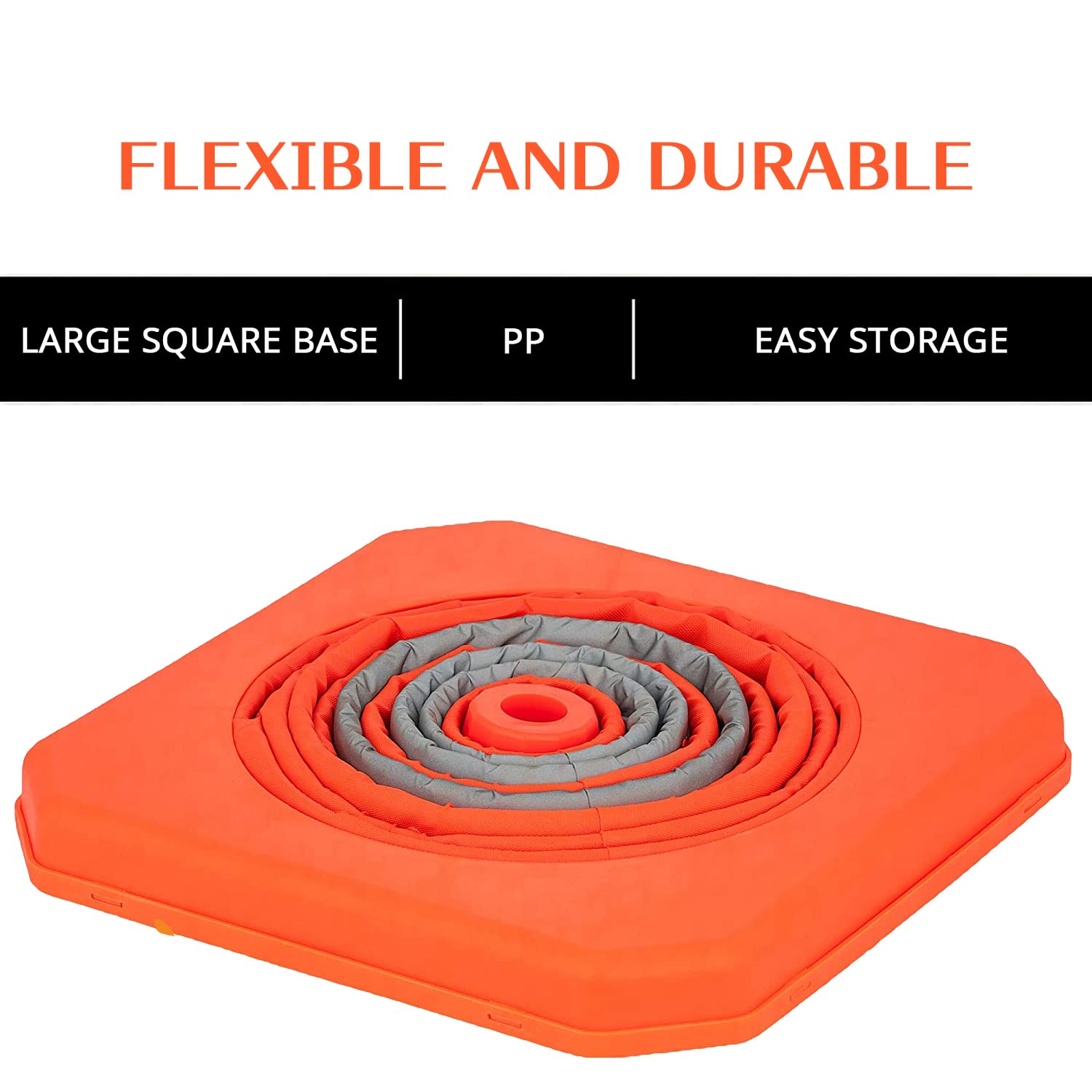 4 Pack 28 inch Collapsible Traffic Cones with LED Light, Safety Cones with Reflective Collars, Multi Purpose Pop Up Extendable Road Safety Cone by GUARDLEAD