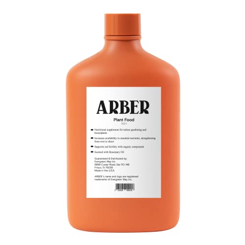 Arber Plant Food | Organic Fertilizer for Indoor & Outdoor Plants | Bloom Boosting Growth | Natural Gardening Solution | Soil Fertility Flowers, Vegetables | Liquid Concentrate | Makes Over 4 Gallons