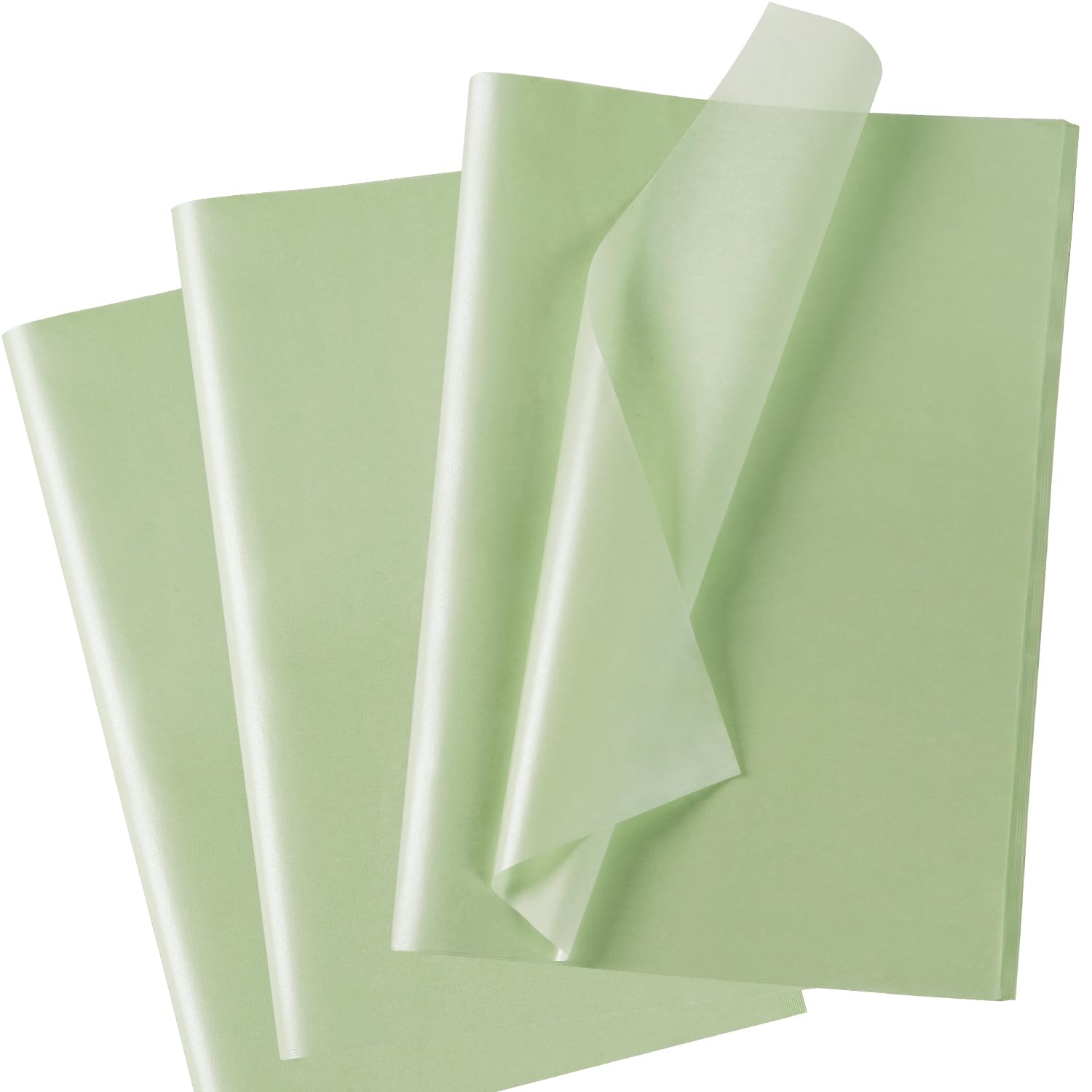 60 Sheets 20"X14" Metallic Green Tissue Paper, Mint Green Tissue Paper Bulk for Gift Bags Crafts Packaging Wrapping, Pearlescent Shimmer Wrapping Tissue Paper for Birthday Baby Shower Wedding