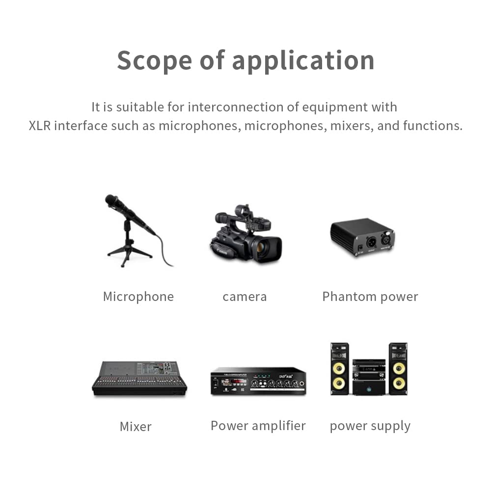 3.5mm to XLR Cable, XLR to 3.5mm Unbalanced 1/8 inch Mini Jack Stereo to XLR Male Cord Adapter - 6.6ft