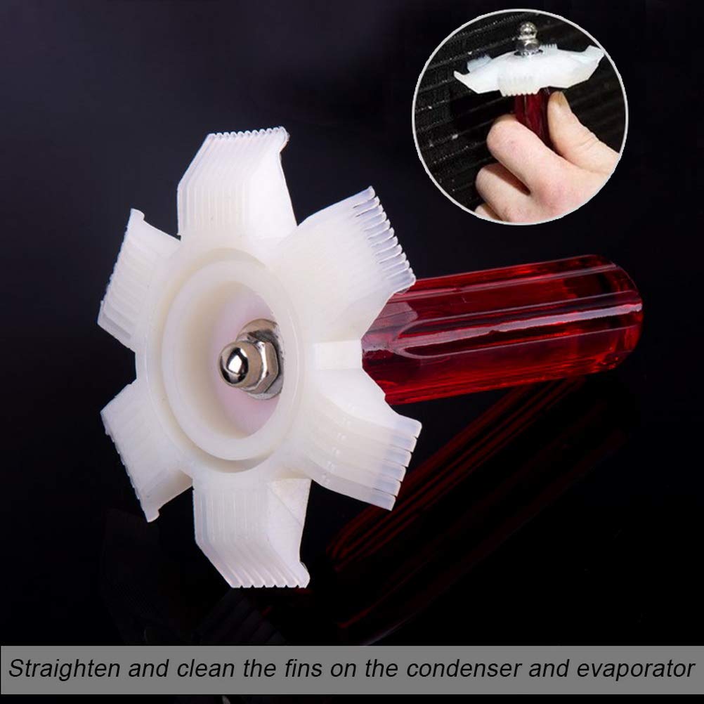 4 Pcs Air Conditioner Condenser Fin Cleaning Brush, Coil Condenser Brush AC Fin Comb Stainless Steel Air Refrigerator Fin Cleaner Whisk Brush, Evaporator Radiator Repair Tool