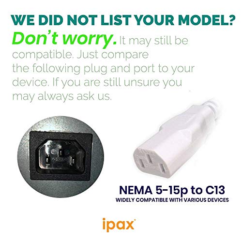 IPAX USB Printer Cable and Power Cord Compatible with HP Laserjet Pro P1109w P1102w M254dw M281fdw M402dw M404Dn M426fdn M428fdw M454dw M476nw M479fdw