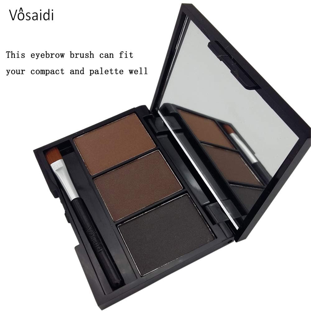 VOSAIDI 10pcs Eyebrow Brush Portable Premium Quality Angled Eye Brow Brush and Spoolie Mini Brush