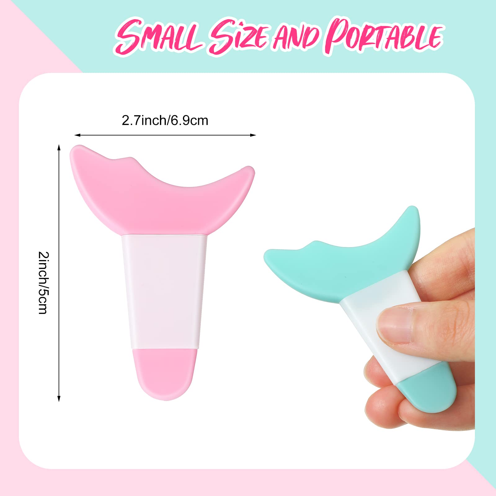 4 Pcs Mascara Eyelash Guard, Applicator Double Head Guard Tool Eyelash Eyeshadow Auxiliary Guard Tool Pads, Silicone Reusable Eyelash Guide Prevent Eyeliner Tool Mascara Guard (Cute Color)