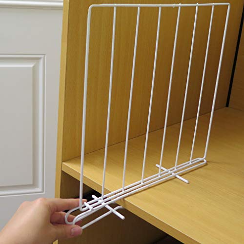 Evelots 4 Pack Shelf Dividers for Wood Shelves, Closet Organization-12 Inches Tall/Reinforced Wide Bottom for Added Stability
