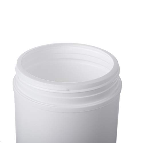 Consolidated Plastics 42597 HDPE Canister, White Canister/Red Lid, 85 oz., 12 Piece