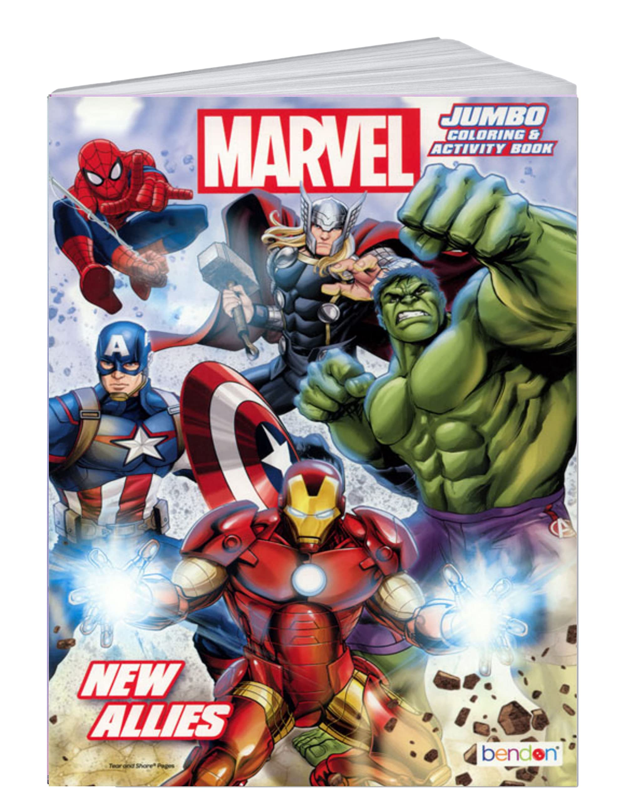 Avengers Coloring Book Set Bundle with Avengers Stickers and Superhero Door Hanger (Avengers Classic)