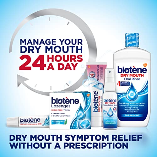 biotène Moisturizing Dry Mouth Spray, Moisturizing Spray for Dry Mouth and Bad Breath, Gentle Mint - 1.5 Fl Oz
