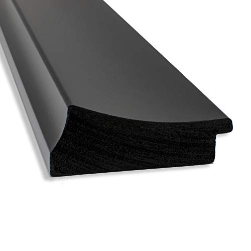 Amanti Art Bathroom Mirror, Grand Black Narrow Wall Mirror for use as Bathroom Vanity Mirror Over Sink (28 x 22 in.) Non-Beveled Mirror, Black Mirror, Casual Mirror from WI, USA