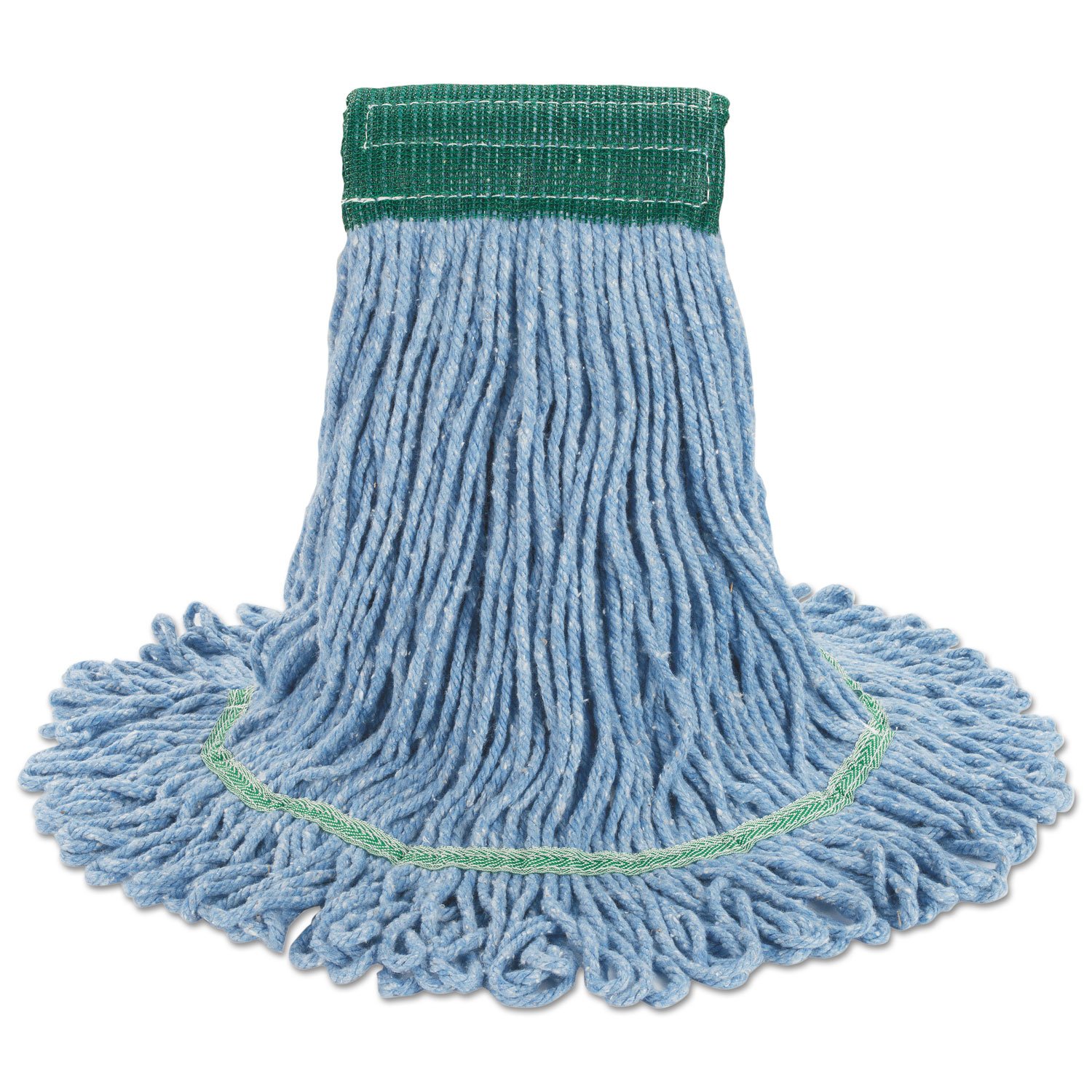 Boardwalk BWK502BLEA 5 in. Headband Super Loop Cotton/Synthetic Fiber Wet Mop Heads - Blue, Medium