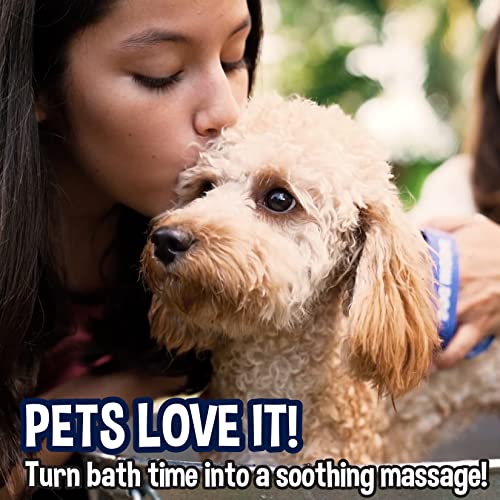 Bodhi Dog New Grooming Pet Shampoo Brush | Soothing Massage Rubber Bristles Curry Comb for Dogs & Cats Washing | Professional Quality