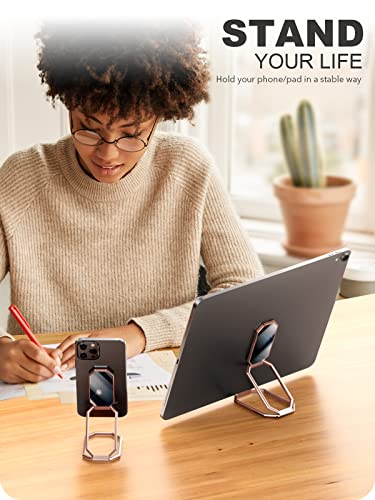 A-LuGei【Foldable & Adjustable】 Cell Phone Ring Holder Finger Kickstand, Magnetic Phone Grip, Phone Stand for Back of Phone Case, Cell Phone Holder for Hand, iPhone Ring Holder Grip Phone Kickstand