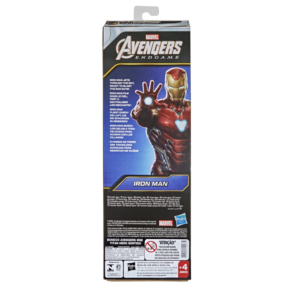 Avengers Marvel Titan Hero Series Collectible 12-Inch Iron Man Action Figure, Toy for Ages 4 and Up