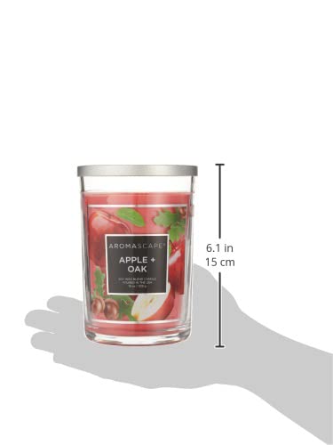 Aromascape 2-Wick Scented Jar Candle, Apple & Oak, Large, Red (Pack of 2)