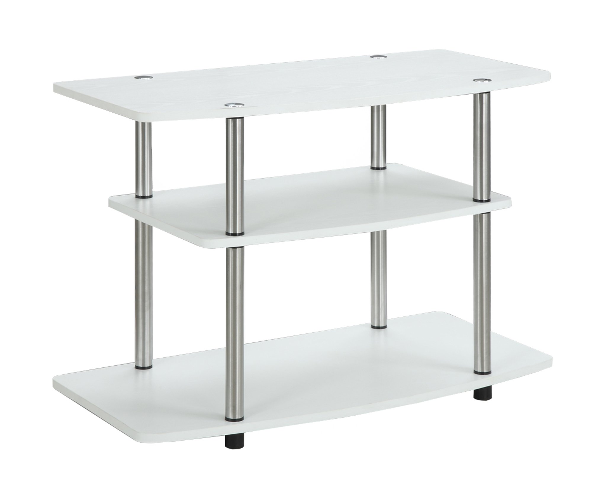 Convenience Concepts Designs2Go 3-Tier TV Stand, White