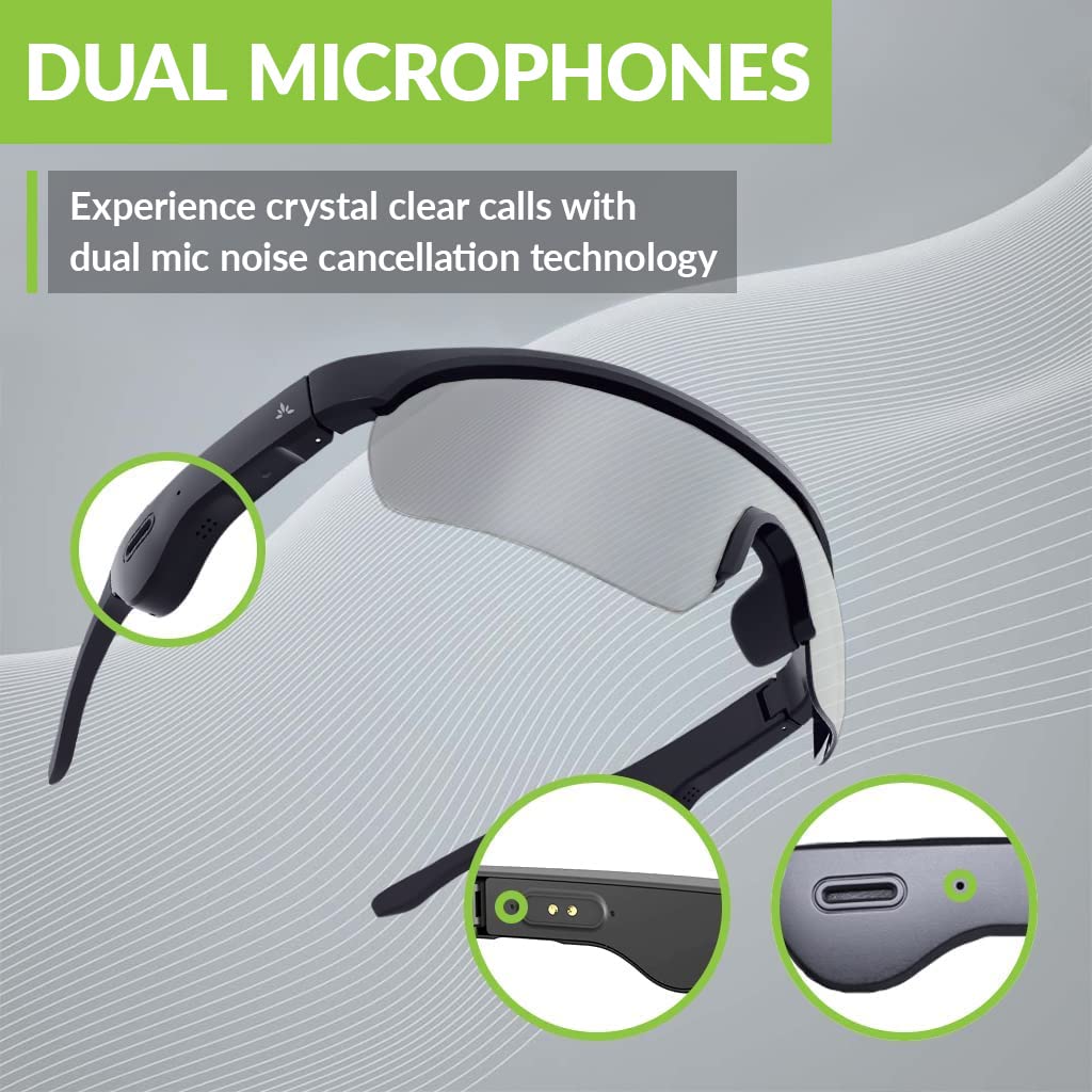 Avantree SG189 Anti Blue Light Smart Audio Classes with Open Ear Speaker, Bluetooth Connecting with Phone & PC for Music & Call, Men & Women