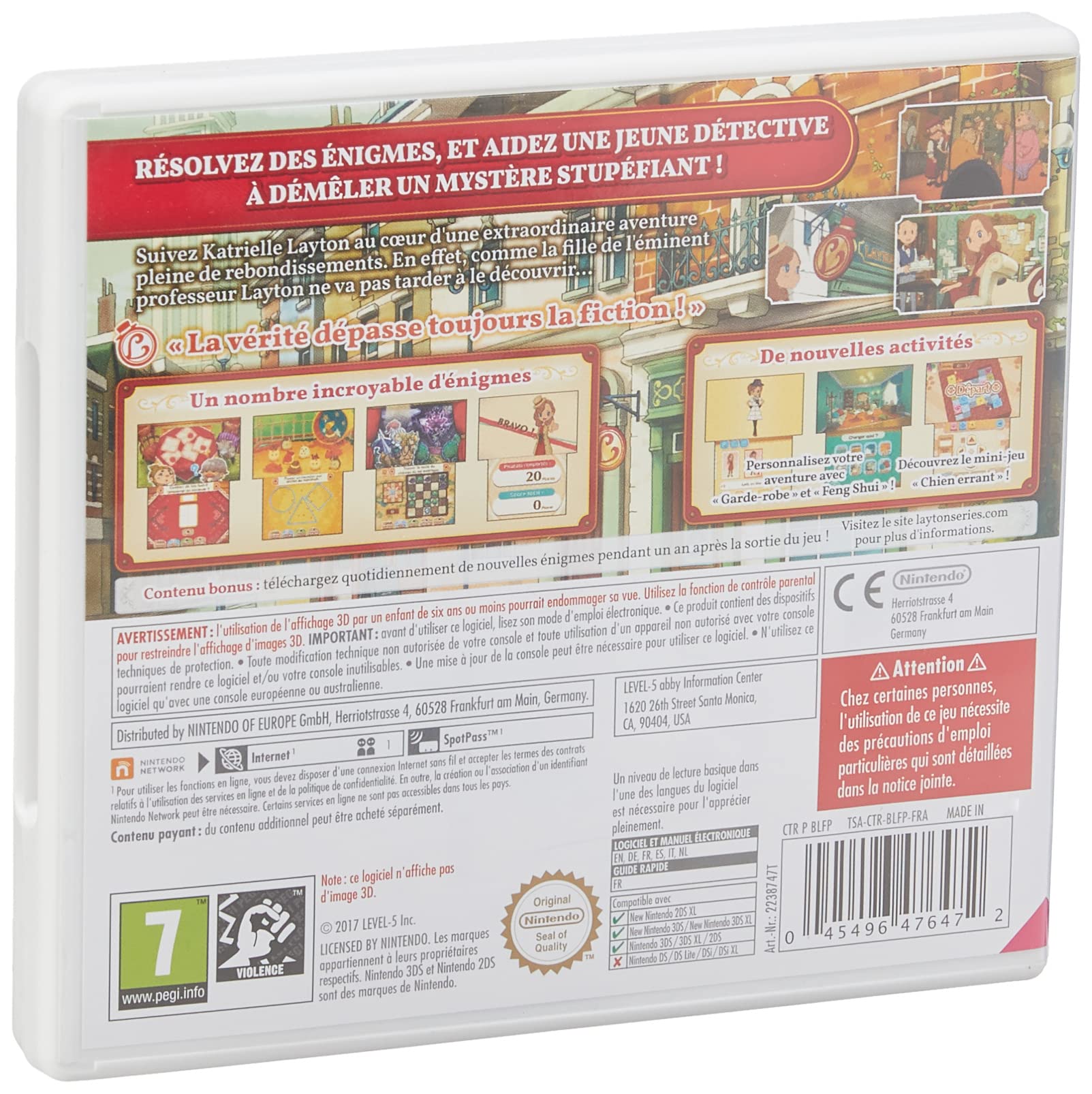 Aventure Layton KATRIELLE ET LA Conspiration DES MILLIONNAIRES - 3DS
