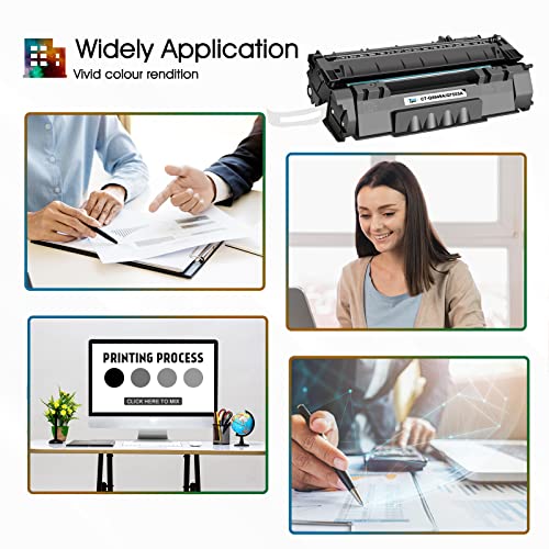 Cool Toner Compatible Q5949A Toner Cartridge Replacement for HP 49A Q5949A 49X Q5949X 53A Q7553A for HP 1320 1320n P2015 P2015dn P2014 3390 1160 P2015d 1320tn M2727nf Toner Printer (Black, 1Pack)