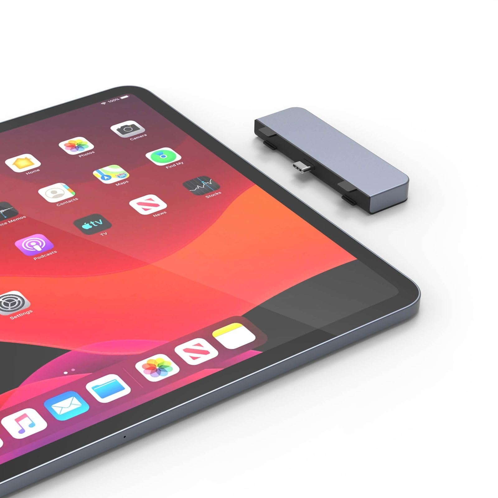 HYPER - HyperDrive 4-in-1 USB C Hub for iPad Pro - 3.5mm Audio Jack, USB-C Power Delivery, USB-A 3.0, 4K30Hz HDMI - Space Gray
