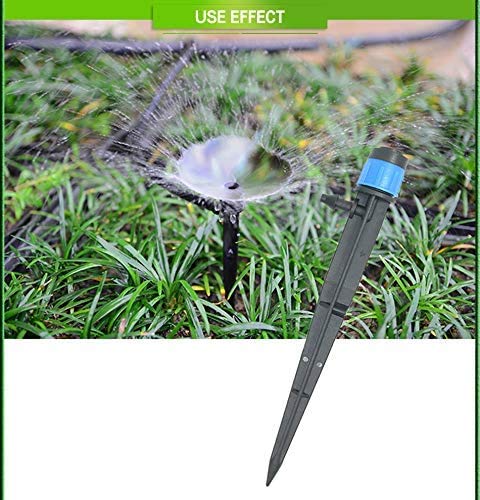 Qixivcom 60 Pack Adjustable Irrigation Drippers Drip Emitters Micro Spray for 4/7mm Drip Tube 360 Degree Full Circle Pattern Water Flow Drip Irrigation System Drip Emitters for Herbs Garden Vegetable