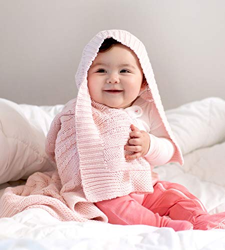 Burts Bees Baby Infant Blanket, Cable Knit, Made with 100% Soft Breathable Organic Cotton, Nursing Blankets, Machine Wash Baby Newborn Essentials, Size 30 x 40 Inch