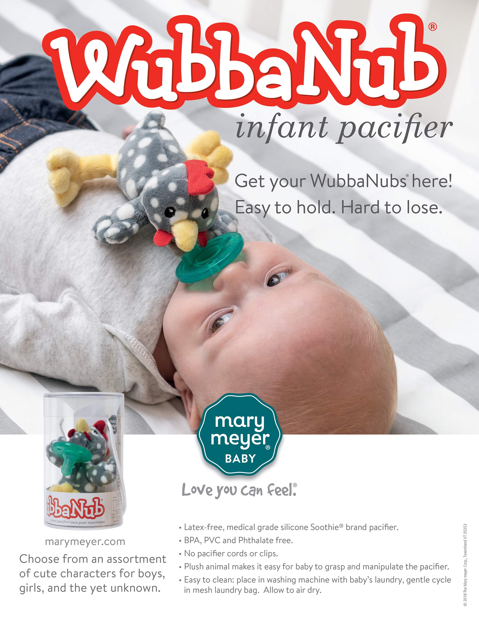 Mary Meyer WubbaNub Infant Pacifier, 6-Inches, Fairyland Forest Owl