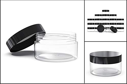 Mabua 4oz Plastic Containers with Lids 50 Pack BPA Free, Clear Empty Refillable Round Sugar Scrub small 4 Oz Plastic Jars with Lids for Cosmetics, Lotions, Body Butters, Liquid Slime & Beauty Products