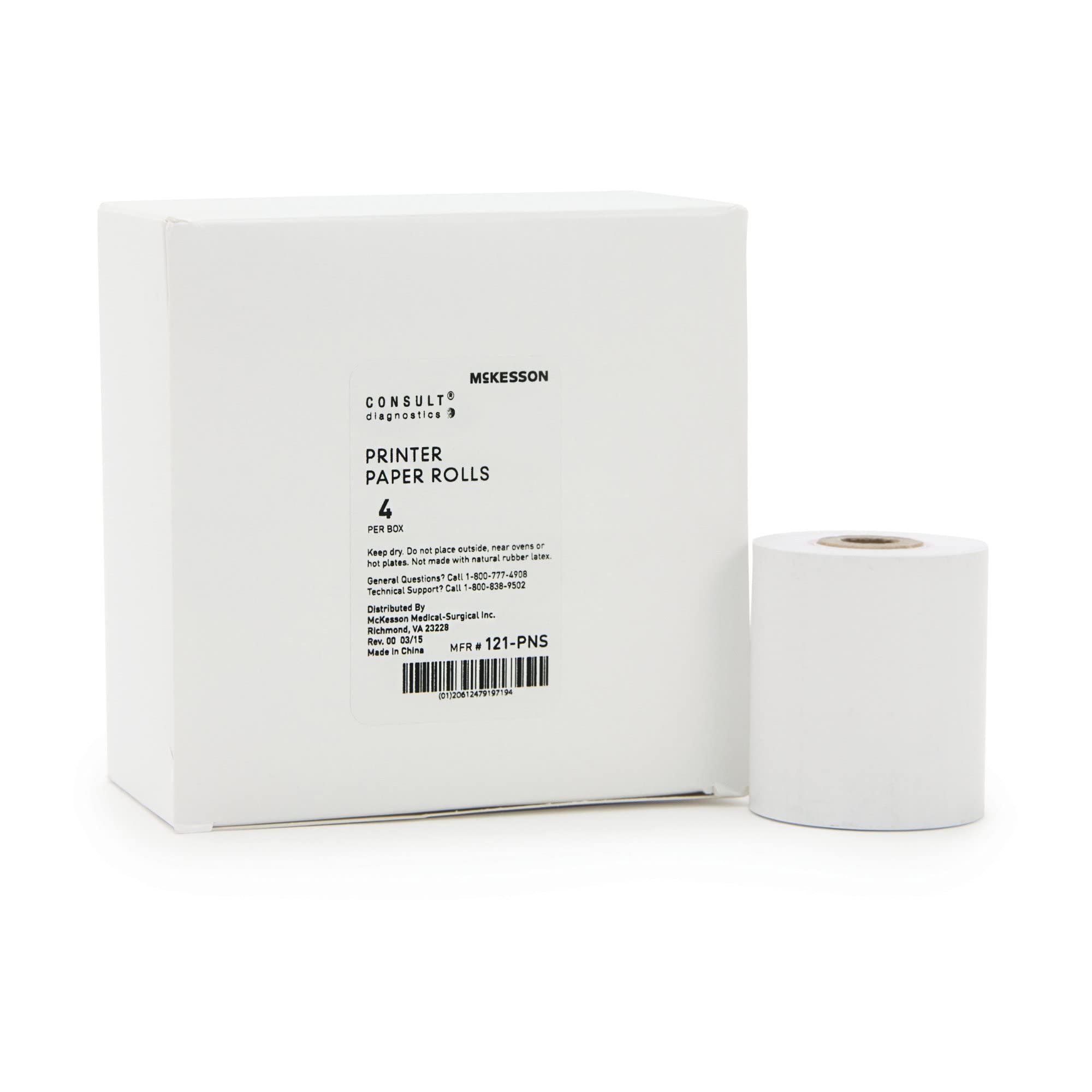McKesson Printer Paper Rolls 120 Urine Analyzer, 4 Per Box