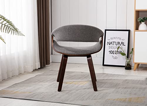 Vanity Art Mid-Century Style Butterfly Dining Chair and Walnut Wood Finish (Gray) UC-7G