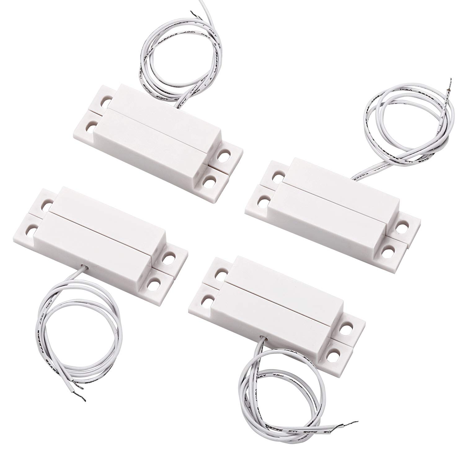 Gufastore 10pcs Surface Mount Alarm 10W 100V 0.5A in Max Magnetic Contact Ideal for Door Window Security with Lead Wire and 3M Adhesive Paper
