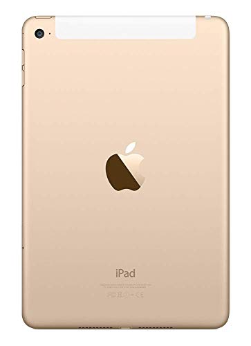 Apple iPad Mini 4 (128GB, Wi-Fi + Cellular, Gold) (Renewed)