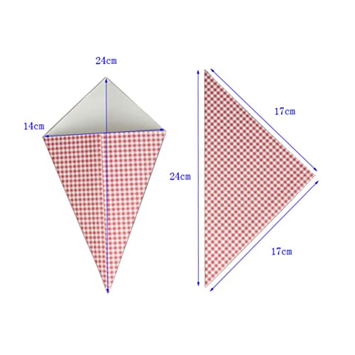 BESTOYARD 50pcs Popcorn Boxes Food Containers Snack Container Dessert Trays Popcorn Cone Boxes Open- Popcorn Box Food Cones Bag Popcorn Treat Box Paper Popcorn Boxes Party Popcorn Boxes Cup