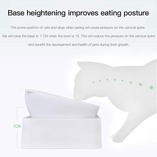 Marchul Cat Bowls, Cat Food Bowls, Cat Dog Tilted Water and Food Bowl Set, Raised Cat Bowl for Small or Medium Size Dogs Cats