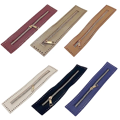 Gift_Source 10.6 inch PU Leather Zipper Handbag Zippers Metal Zippers Sewing Zipper Bag Hardware Accessories for DIY Making Crochet Bag, Knitting Handbags, Sewing, Crafts Project
