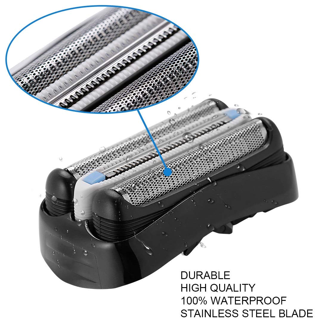 32B Foil Cutter Shaver Replacement Part for Br-aun Series 3 Shaver Foil Cartridge Cassette Head Compatible 301S 310S 320S 330S 340S 360S 380S 3000S 3020S 3040S 3080S