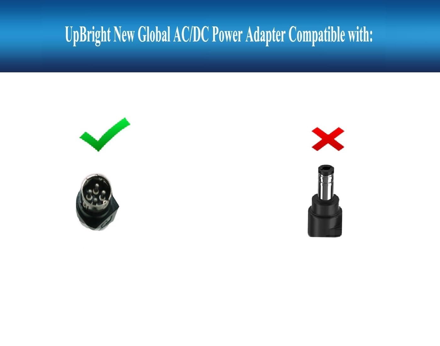 UpBright 4-Pin 12V AC/DC Adapter Compatible with Night Owl DVR-THD80B-HIK DVR-THD80B-82-HIK DKD-THD80B-84-HIK DVR-THD50B-81-HIK 8 Ch THD 4K Ultra HD HDD 8.0 Digital Video Recorder Power Supply Charger
