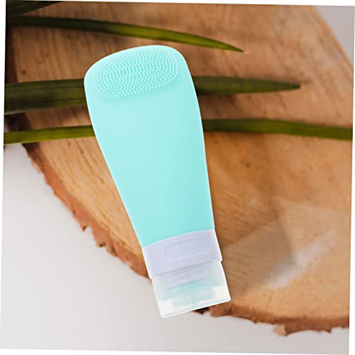 4pcs Container Soap Random Size with Shampoo Lotion and Empty Brushes Silicon Liquids Tubes Refillable Dispenser Mixed Portable Squeezable Holders Sub-ing Cosmetics Cosmetic
