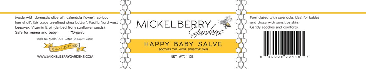 Herbal Baby Salve, Natural Diaper Rash Ointment - Organic Calendula Body Products for Babies (1 ounce)