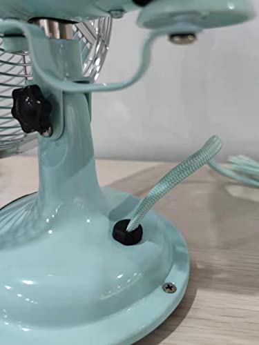 Better Homes & Gardens Retro Table Fan, 3-Speed Metal Tilted-Head Oscillation, 8-Inches (mint)