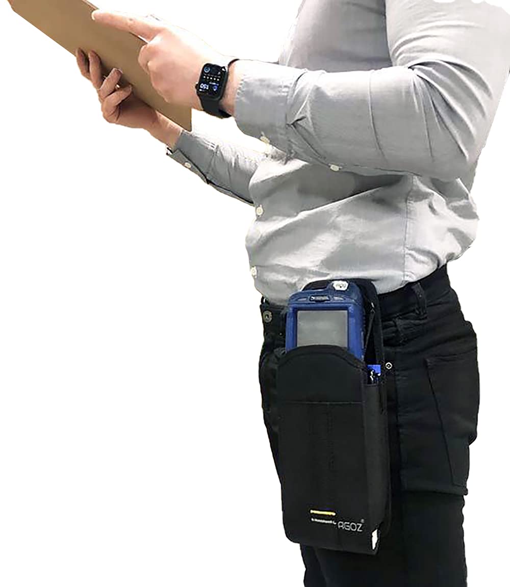AGOZ Case Pouch for Zebra MC3300 MC3200 MC9500 MC2200 MC2700 Barcode Scanner Holster Mobile Computer (NOT for Trigger Grip),Motorola MTS2000,MT1000,MT500 Radio Holder With Belt Clip Loop 8" x 3.2" x2"