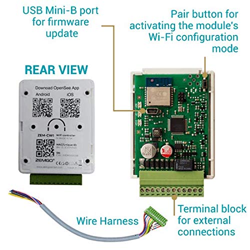 Zemgo FPC-8456 Smart Mobile WiFi Controller for Access Control with Android + Apple App, Web Browser + Smartphone Remote Viewing, Outswinging Door 1200lbs Magnetic Lock, Indoor Keypad/RFID Reader