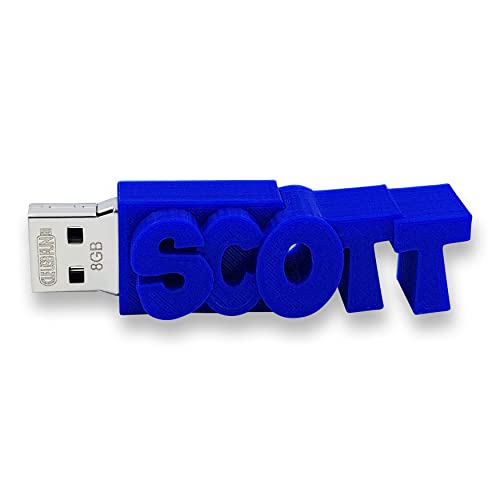 Customized USB Stick with Personalized Name, Date or Message in Your Choice of 15 Vibrant Colors. Choose 8, 16, 32GB Thumb Drive. Fun Gift for Birthday, Wedding, Business (32 GB USB 3.0, Dark Blue)